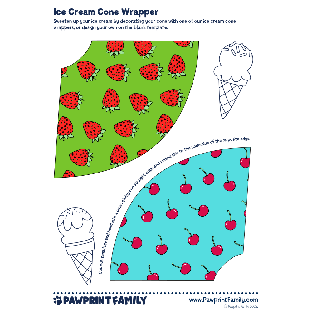 Printable Ice Cream Cone Wrappers Boy's Wienerschnitzel Ice Cream Cone